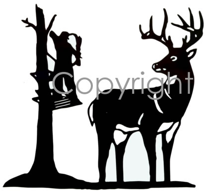 Bow Hunter Tree Stand Silhouette