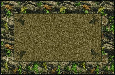 Realtree Hardwoods Green solid center area rug from the Camo Rugs ...