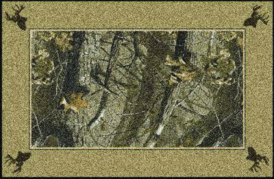 Realtree Hardwoods solid border area rug from the Camo Rugs Realtree ...